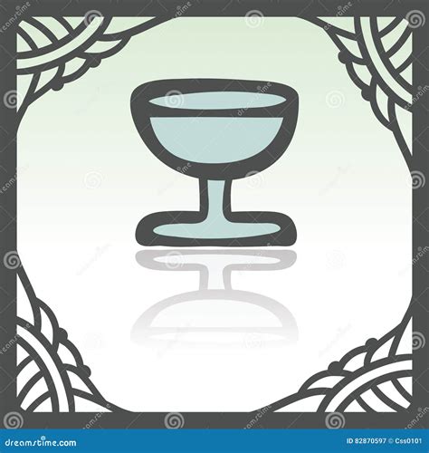 Vector Outline Wine Glass Goblet Icon Modern Infographic Logo And