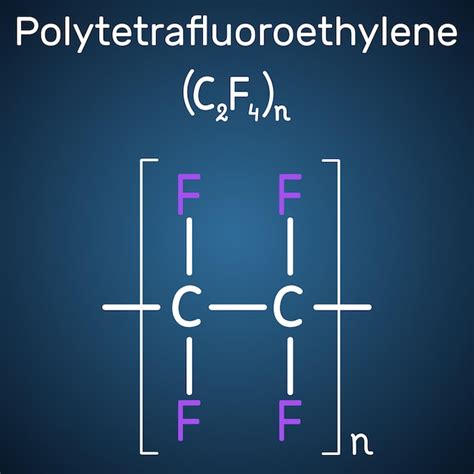 Premium Vector Polytetrafluoroethylene Or Ptfe Teflon Polymer Molecule