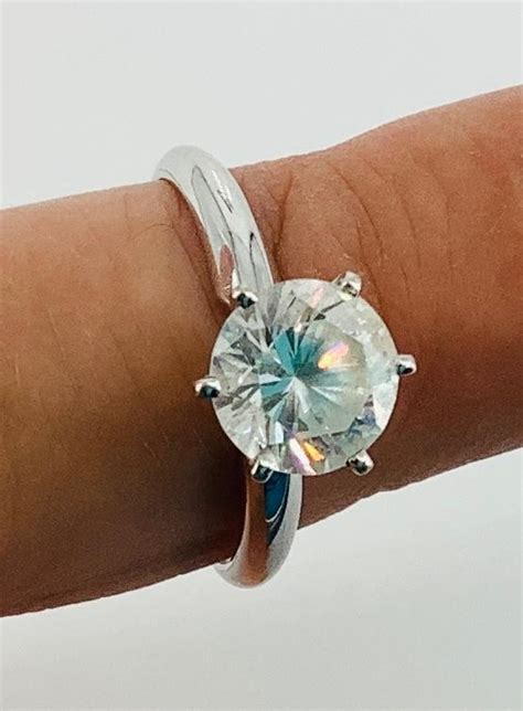Lot 14kt White Gold CZ Solitaire Ring
