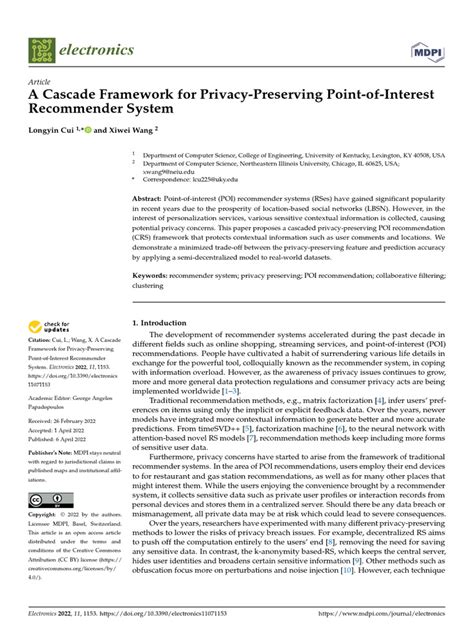 A Cascade Framework For Privacy Preserving Point O Pdf Cluster