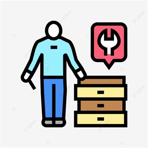 Furniture Assembler Color Icon Vector Laminate Carpeting Painting
