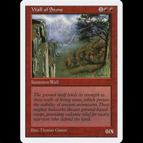 Mtg Muro De Piedra Wall Of Stone Fifth Edition Madtoyz