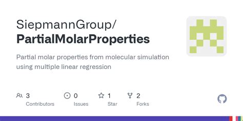 Github Siepmanngrouppartialmolarproperties Partial Molar Properties From Molecular