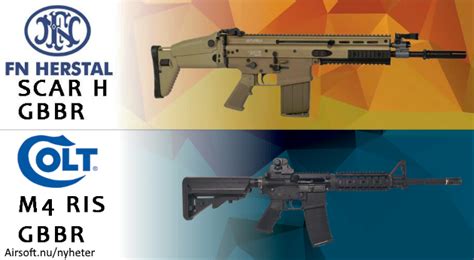 Airsoftnu Nyheter Cybergun Har Lanserat Fn Scar H Gbbr Och Colt