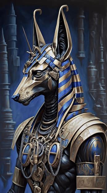 Anubis El Dios Egipcio Del Inframundo Ia Generativa Foto Premium