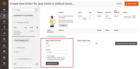 Instant Shopping Cart Discount Magento 2 Extension Manual Discount By