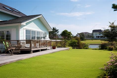 Green Grass House Background