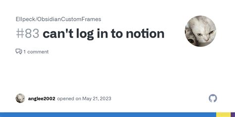 Can T Log In To Notion Issue 83 Ellpeck ObsidianCustomFrames GitHub