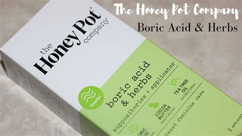 Honey Pot Boric Acid Vaginal Suppositories For Ph Balance