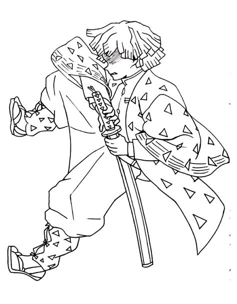 Nezuko Kamado Demon Slayer Coloring Page