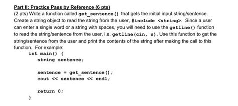 Solved Part Ii Practice Pass By Reference 6pts 2 Pts