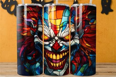 Vibrant Clown Mosaic Tumbler Wrap Graphic By Digital Nest Egg