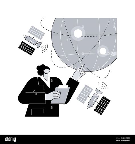 Earth Observation Abstract Concept Vector Illustration Space