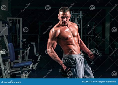 Sportsman With Naked Torso Maintaining Healthy Lifestyle Standing