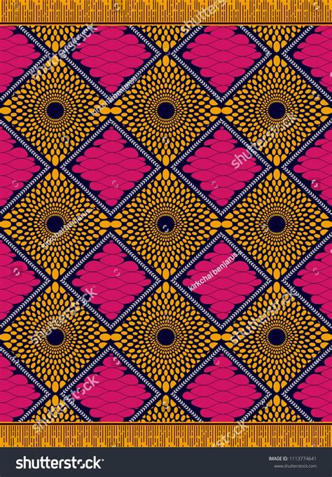 Textile Fashion African Ankara Print Fabric Vetor Stock Livre De