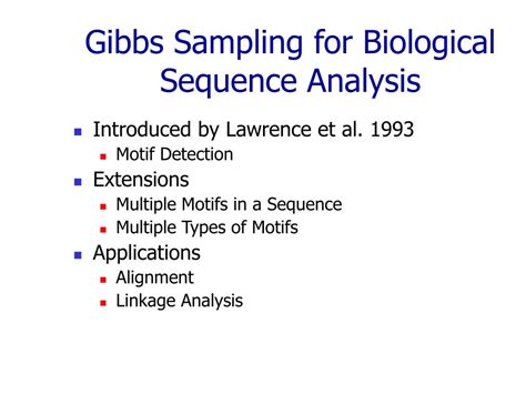 Ppt Multiple Species Gene Finding Using Gibbs Sampling Powerpoint