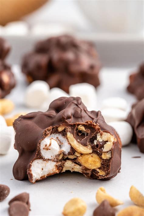 Bitten Peanut Marshmallow Clusters Candy Recipes Homemade Rocky Road
