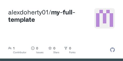 GitHub Alexdoherty My Full Template