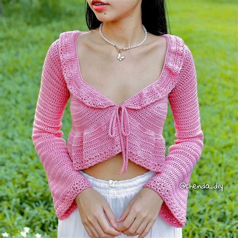 Crochet Ruffle Cardigan Crochet Clothes Crochet Fashion Crochet Cardigan