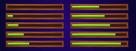 Game Ui Loading Progress Bars Cartoon Vector Set 13280674 Vector Art At