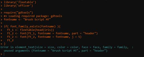 R Officer Flextable How To Fix The Error When Changing The Font
