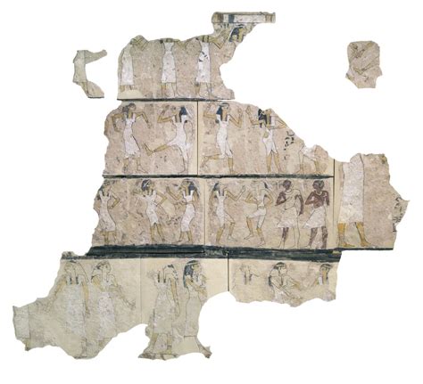 Fragment Of Wall Painting Depicting Dancing Girls Detail