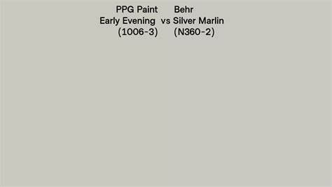 Ppg Paint Early Evening 1006 3 Vs Behr Silver Marlin N360 2 Side By
