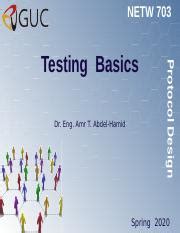Protocol Design And Testing Basics Understanding Software Course Hero