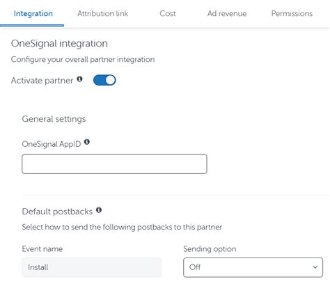 onesignal integration with appsflyer help center