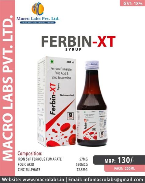 Ferimac Xt Ferrous Ascorbate Syrup Color Brown Taste Sweet At Rs