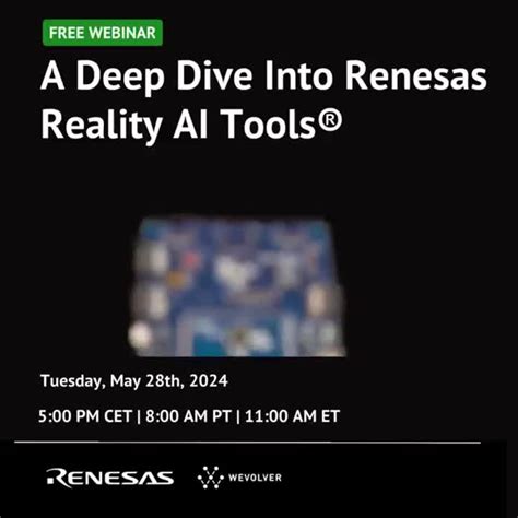 Video Wevolver On Linkedin Renesas Webinar Edgeai Ai