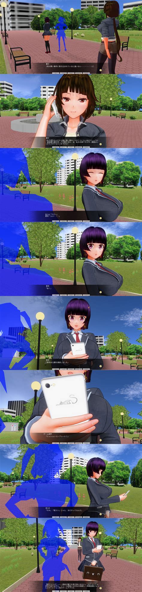 Hypnohub 3d Absurdres Black Hair Breasts Brown Hair Comic Crossed