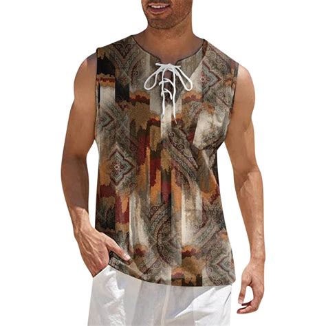 Summer Men Tank Top Sleeveless 3d Retro Vest Male Cool Camis Dailywear