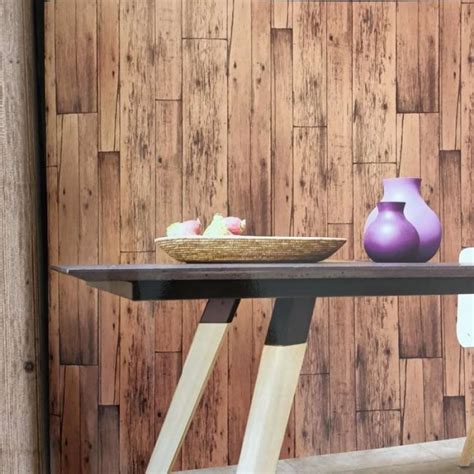 Jual Wallpaper Dinding Motif Papan Kayu Coklat Cream Di Seller KEFIRA STORE Cengkareng Timur