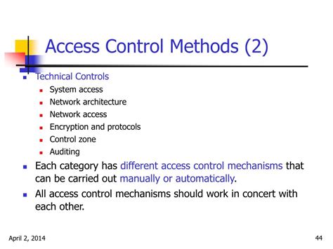 Ppt Chapter 4 Access Control Part B Powerpoint Presentation Free Download Id637767