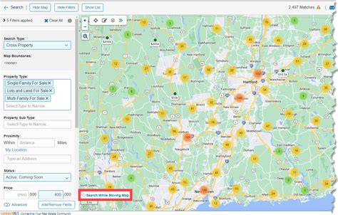 ConnectMLS Map Functionality ConnectMLS