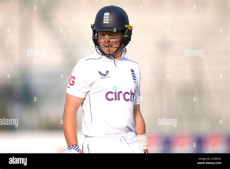 Englands Ollie Pope Reacts As He Walks Off The Field After His