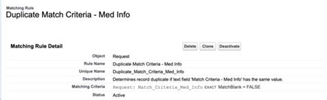 duplicate match rules exact match on custom text field showing inaccurate error results
