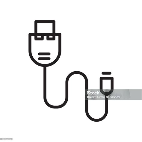Usb 아이콘 벡터 기호와 기호 흰색 배경 Usb 로고 개념에 고립 0명에 대한 스톡 벡터 아트 및 기타 이미지 0명
