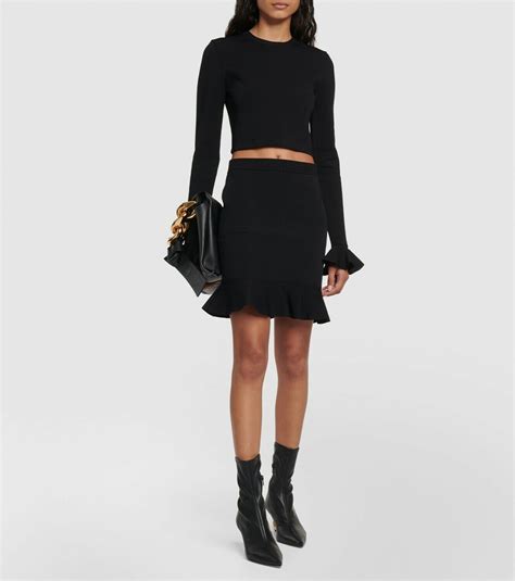 Jw Anderson Ruffled Cropped Sweater Jw Anderson