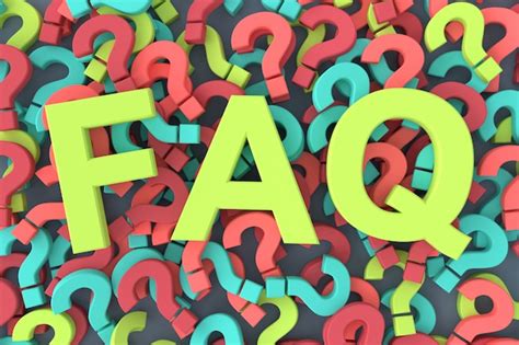 Premium Photo Frequently Asked Questions FAQ D Rendering