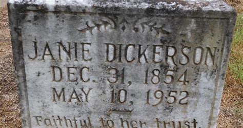 Roots From The Bayou Tombstone Tuesday ~ Janie Dickerson