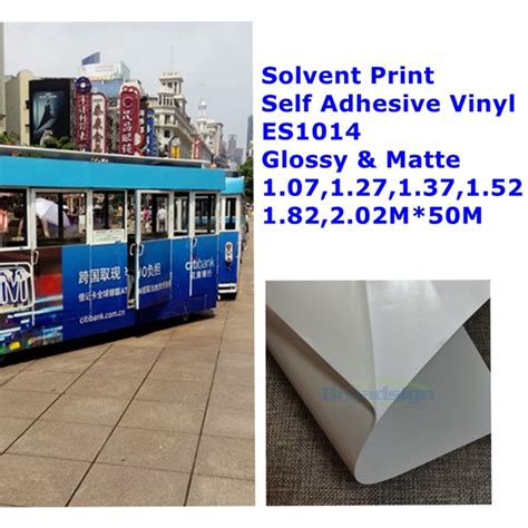 Solvent Printable White PVC Self Adhesive Vinyl Rolls Self Adhesive Vinyl And Outdoor Sign Vinyl