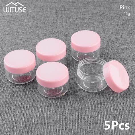 Boite de rangement Pots à cosmétiques en plastique transparent avec couvercle petits couvercles