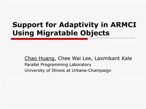 ppt support for adaptivity in armci using migratable objects