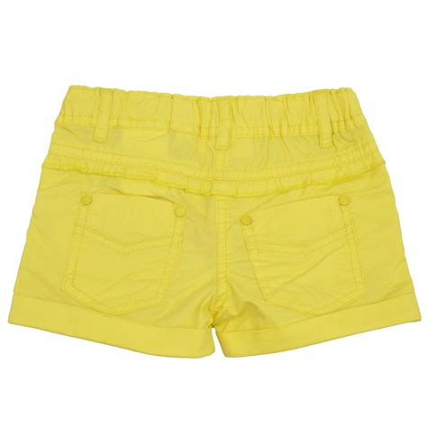 Цветни къси панталони с джобчета жълти Точици