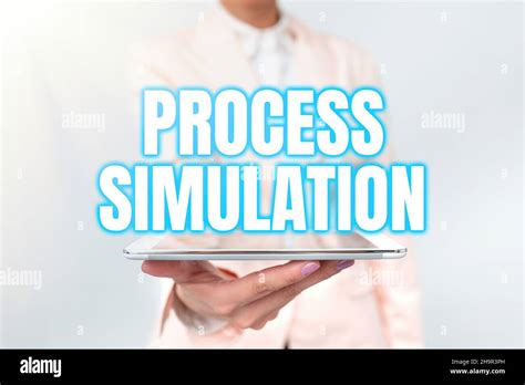 Sign Displaying Process Simulation Word Written On Technical