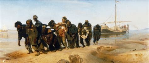 Barge Haulers On The Volga By Ilya Efimovich Repin