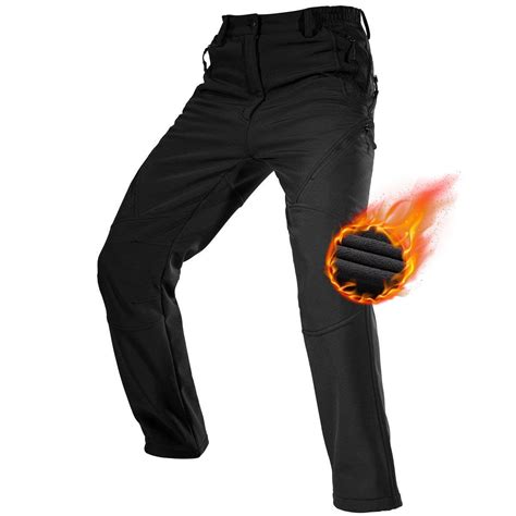 Free Soldier Mens Fleece Lined Outdoor Cargo Hiking Pants Water