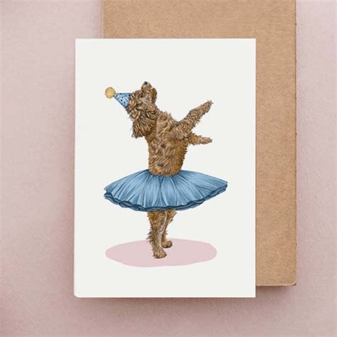 Cockapoo Birthday Card Ballerina Card Cockap Folksy